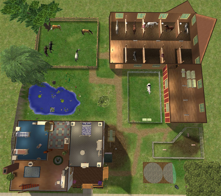 Mod The Sims - Farm & Stable - Fully Furnished, Minimal CC