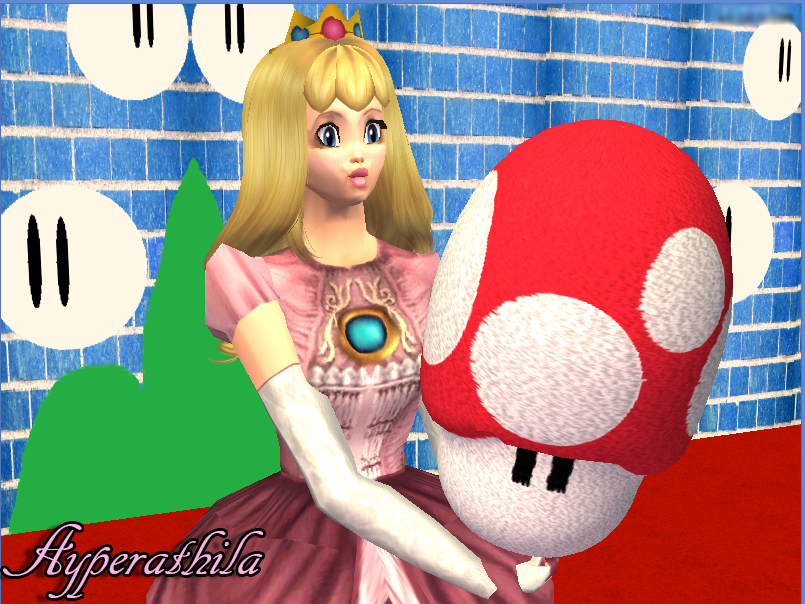 Mod The Sims - Princess Peach Sim - Dress, Crown, Hair And Dress Re-colors!