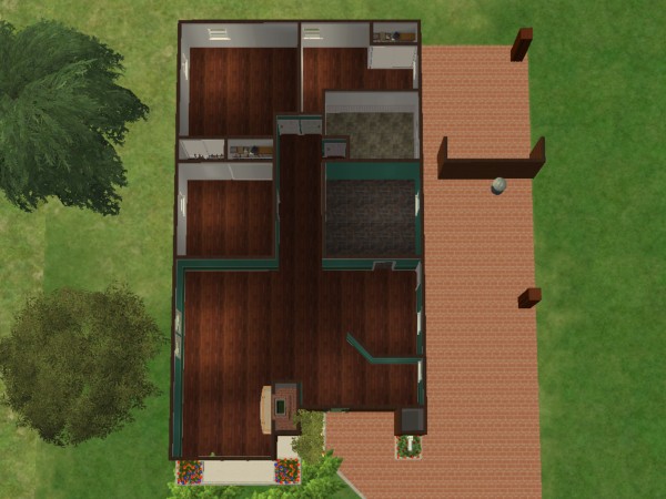 Mod The Sims - Modern Ranch R-151 (based on a real house plan)