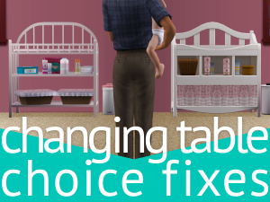 Mod The Sims - Changing Table Choice Fixes
