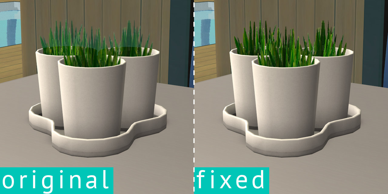Mod The Sims - BLADET 3 Plant Pots Grass Fix