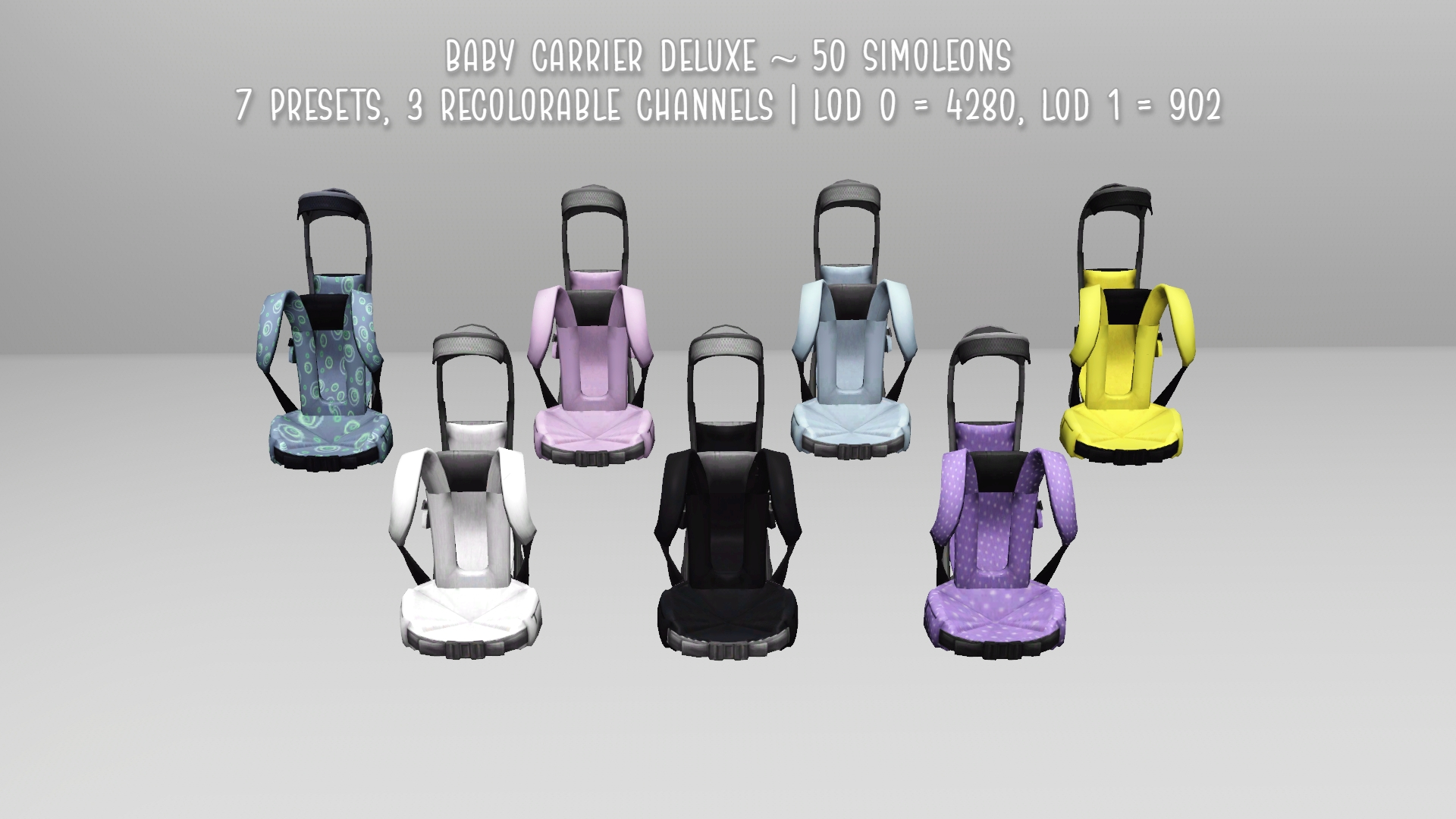 Mod The Sims - Functional Baby Carrier V2