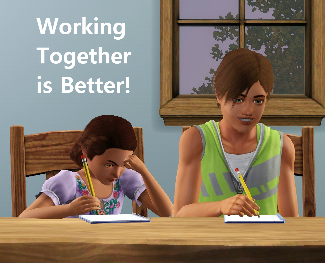Mod The Sims Working Together Is Better Homework Tweaks