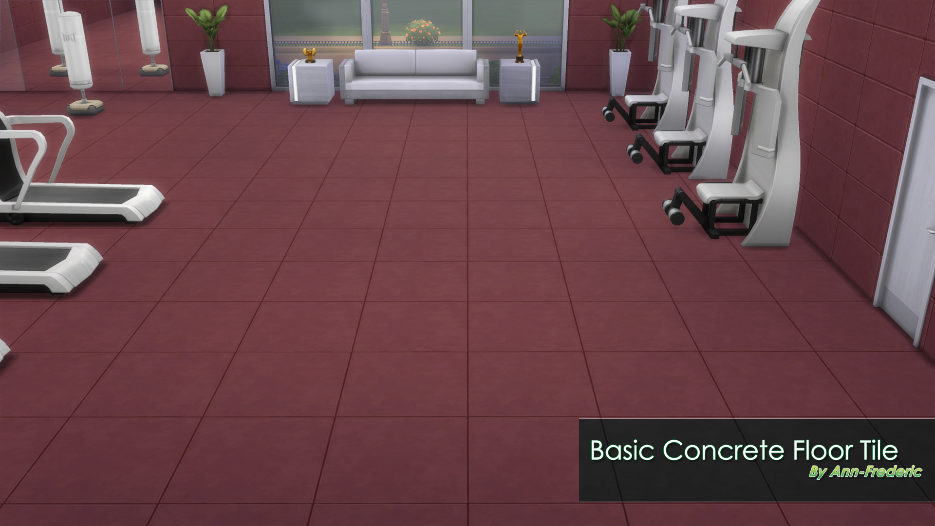 Mod The Sims - A concrete floor tile in 10 colors that match Maxis's ...