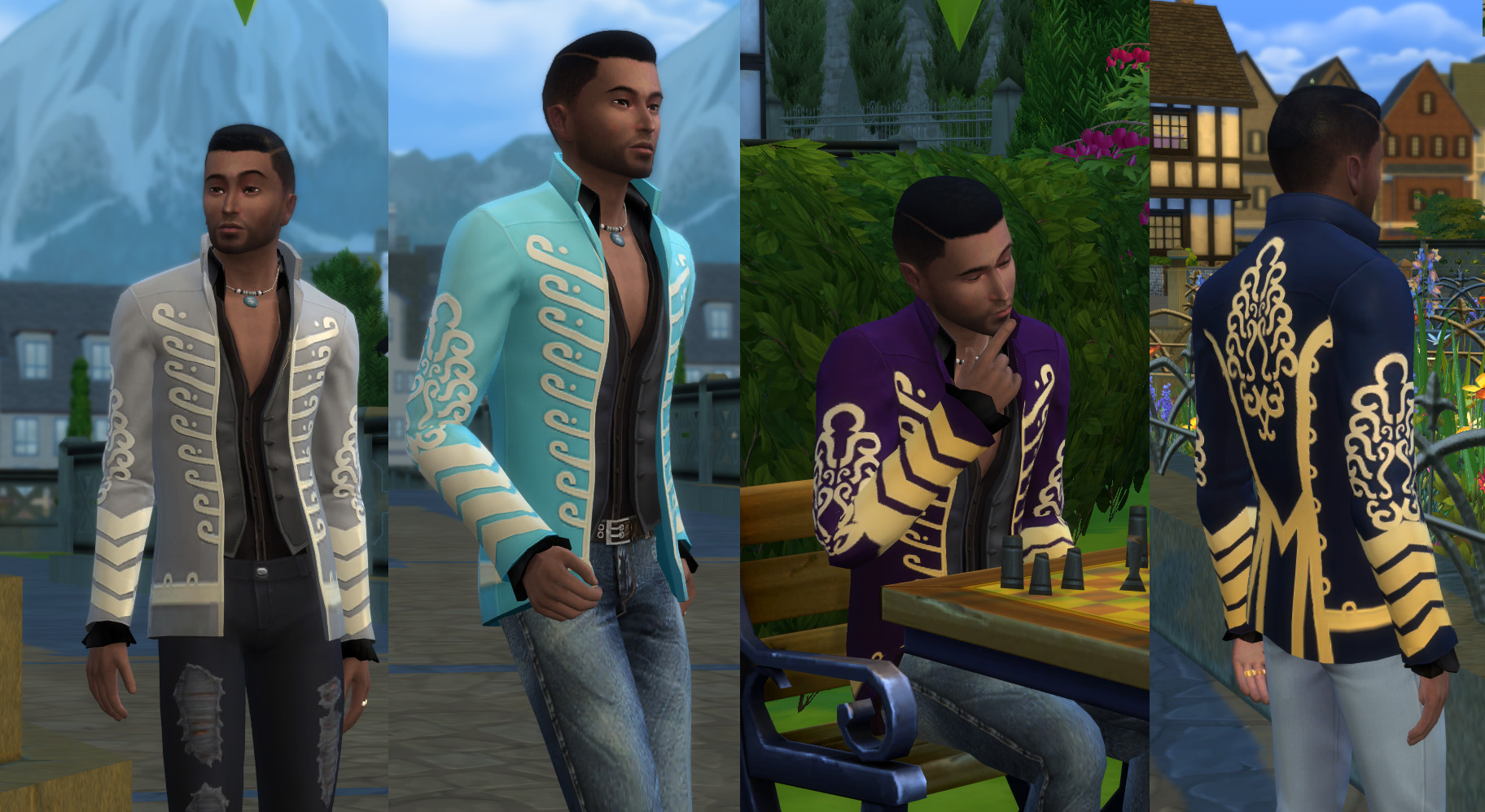 Mod The Sims - Jimi Hendrix Jacket Tuned Down. 8 colors!