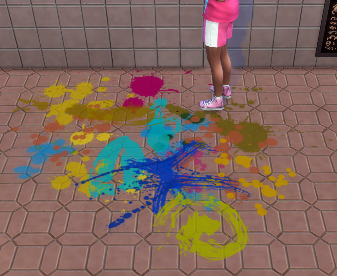 Mod The Sims - Blood and paint floor stains.