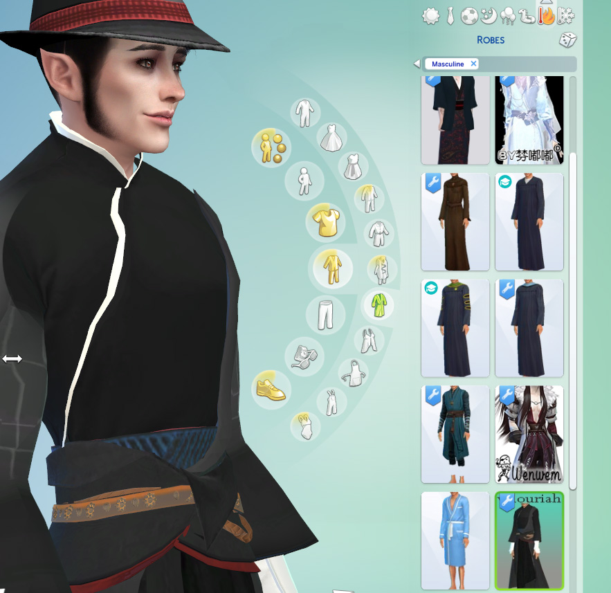 Mod The Sims - Manly robes for spellcasters and other fantasy Sims