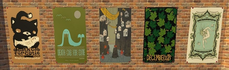 Mod The Sims - Band Art-Posters. Indie/Alt Bands, Fab Artwork!