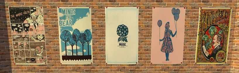 Mod The Sims - Band Art-Posters. Indie/Alt Bands, Fab Artwork!