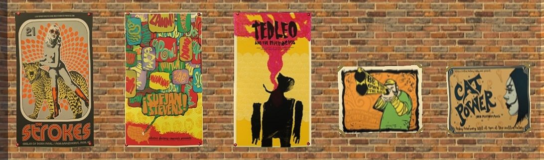 Mod The Sims - Band Art-Posters. Indie/Alt Bands, Fab Artwork!
