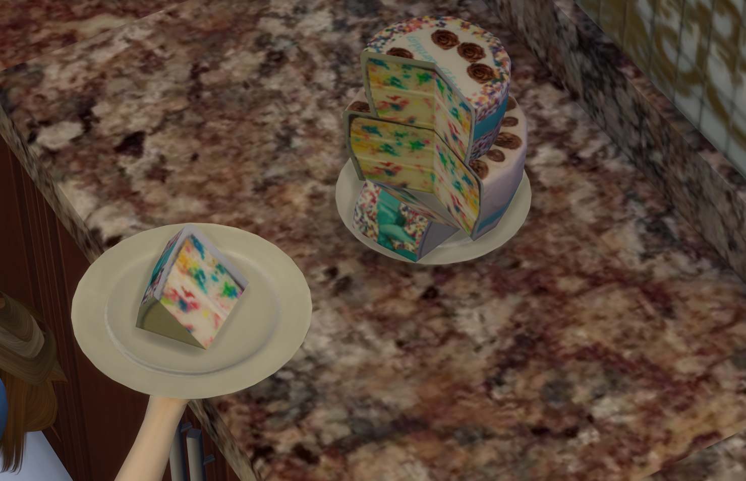 Mod The Sims - Baby Girl And Baby Boy Confetti Cakes