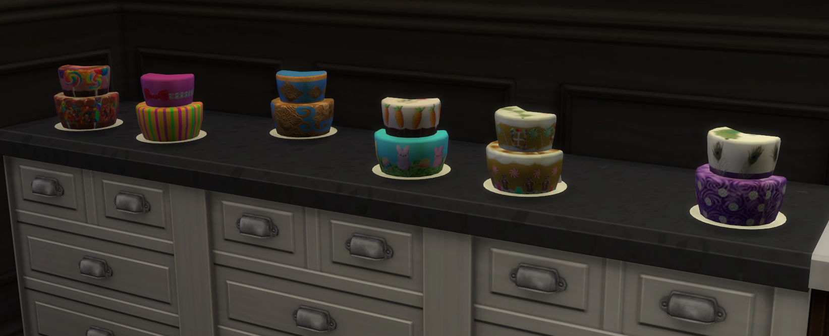 Mod The Sims - Custom Cakes by LB