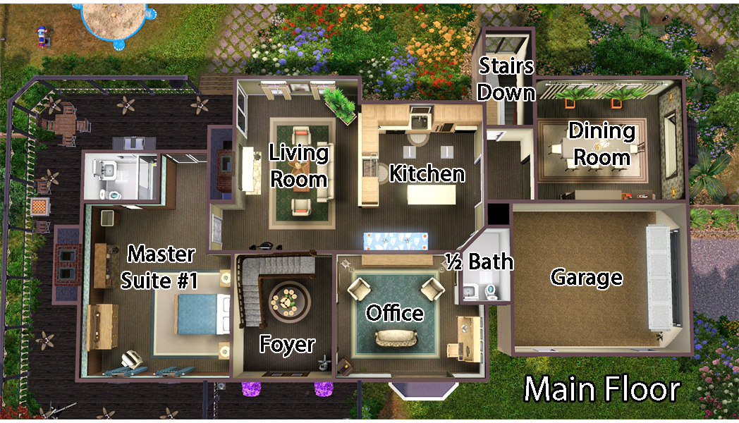 Sims 3 Simple House Blueprints