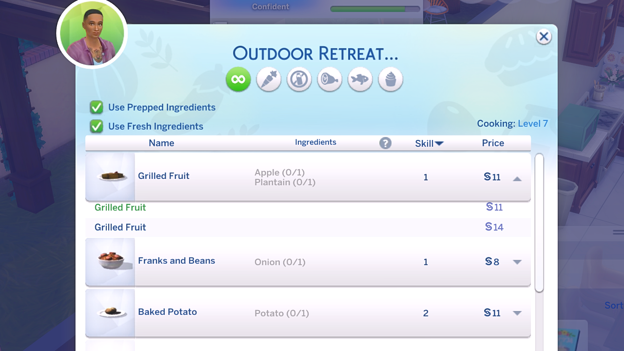 Mod The Sims - Smart In-Game Recipe Book