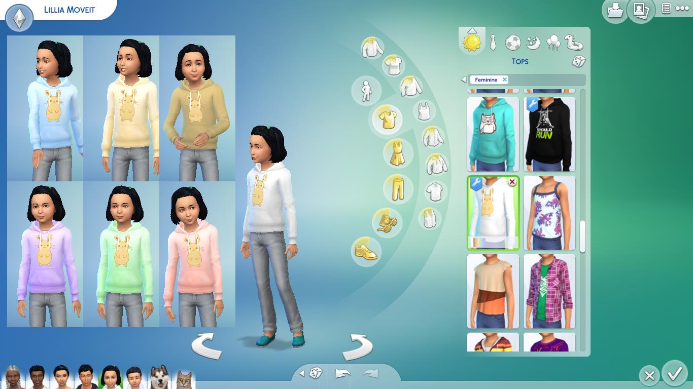 Mod The Sims - Bunny Hoodies