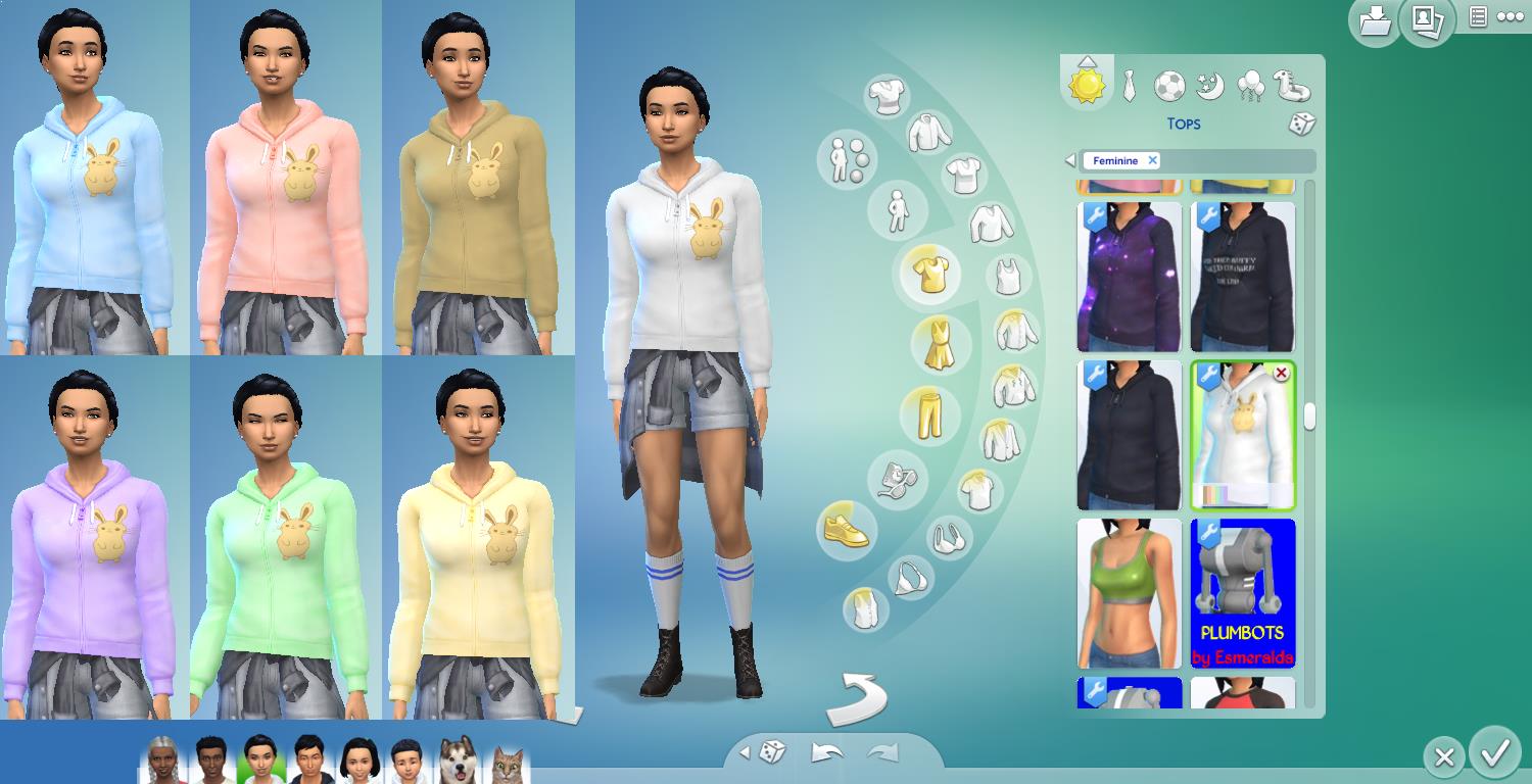 Mod The Sims - Bunny Hoodies