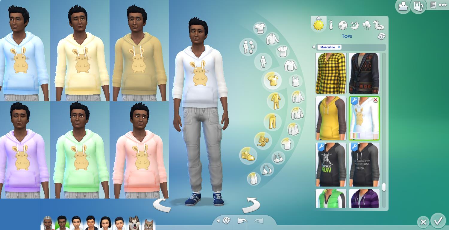 Mod The Sims - Bunny Hoodies