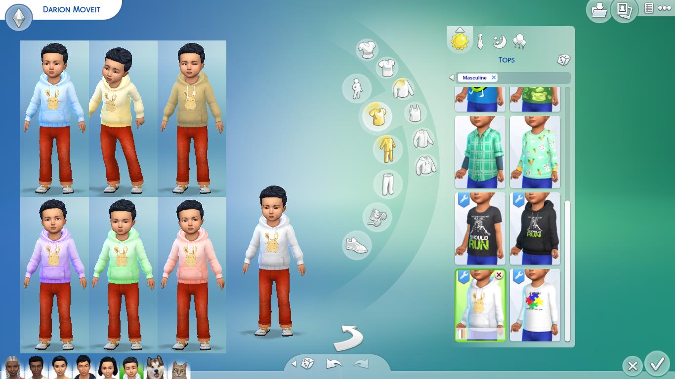 Mod The Sims - Bunny Hoodies