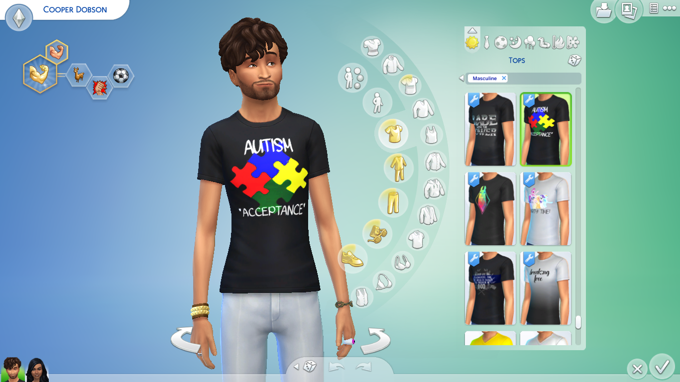 Mod The Sims - Autism Acceptance T-Shirt