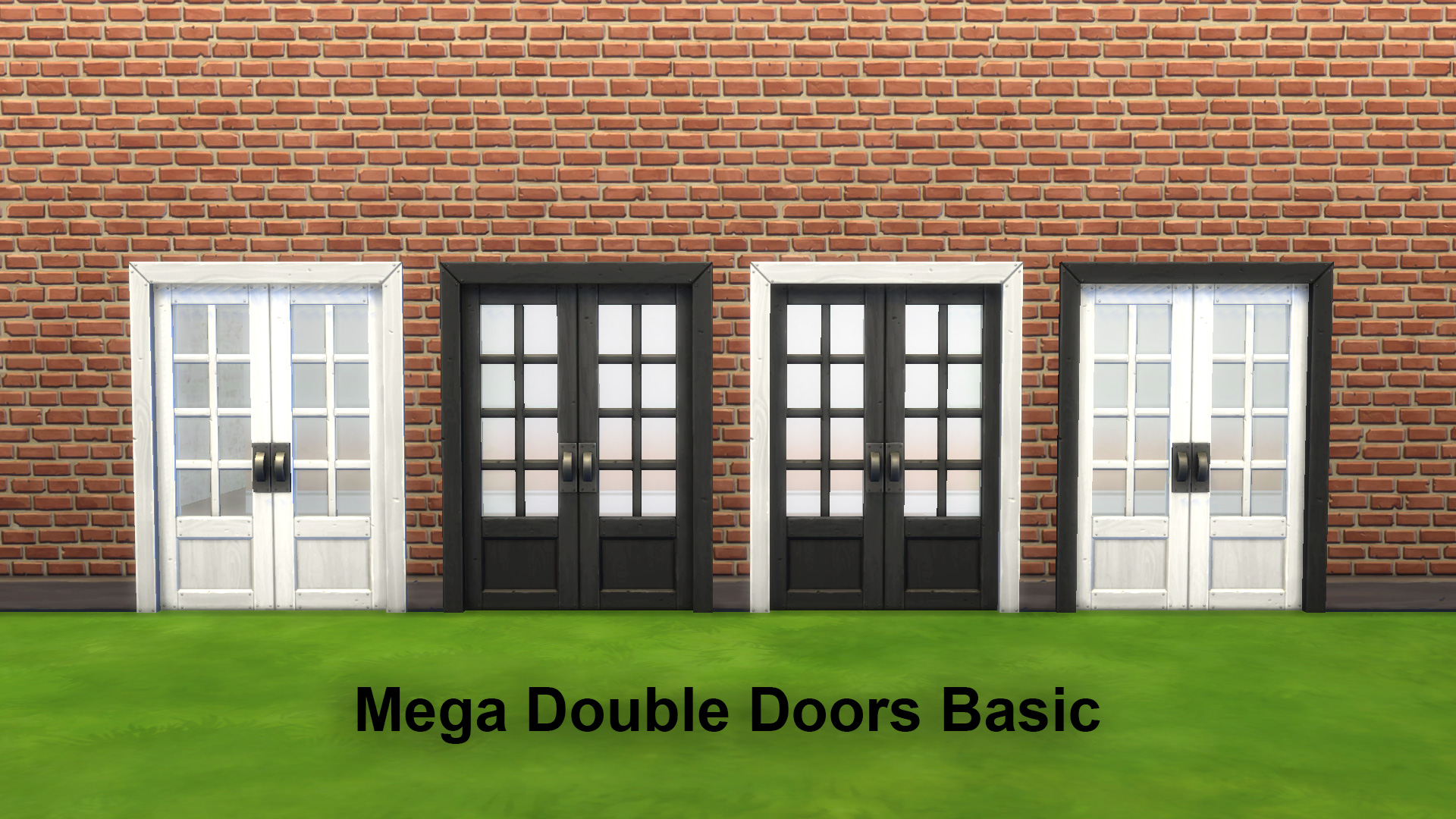 Mod The Sims - Recolour of the 'Mega' door series - 4 New options