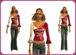 Mod The Sims - Red and white top