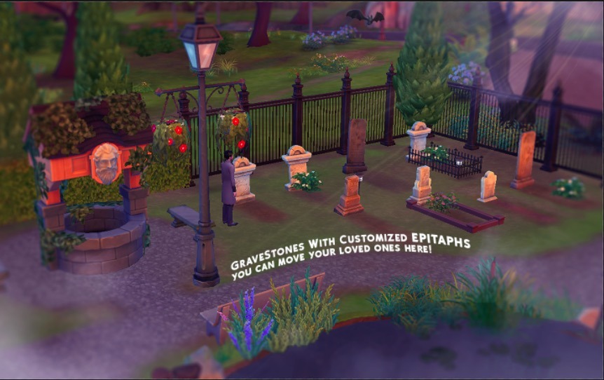 Mod The Sims - TS4 Graveyard (Cemetery) "Midnight Hollow Graveyard"