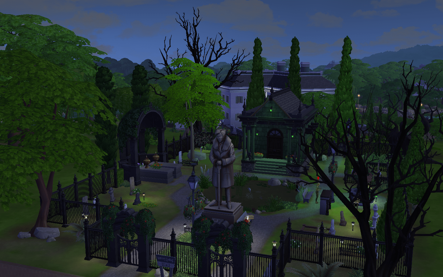 Mod The Sims - TS4 Graveyard (Cemetery) "Midnight Hollow Graveyard"